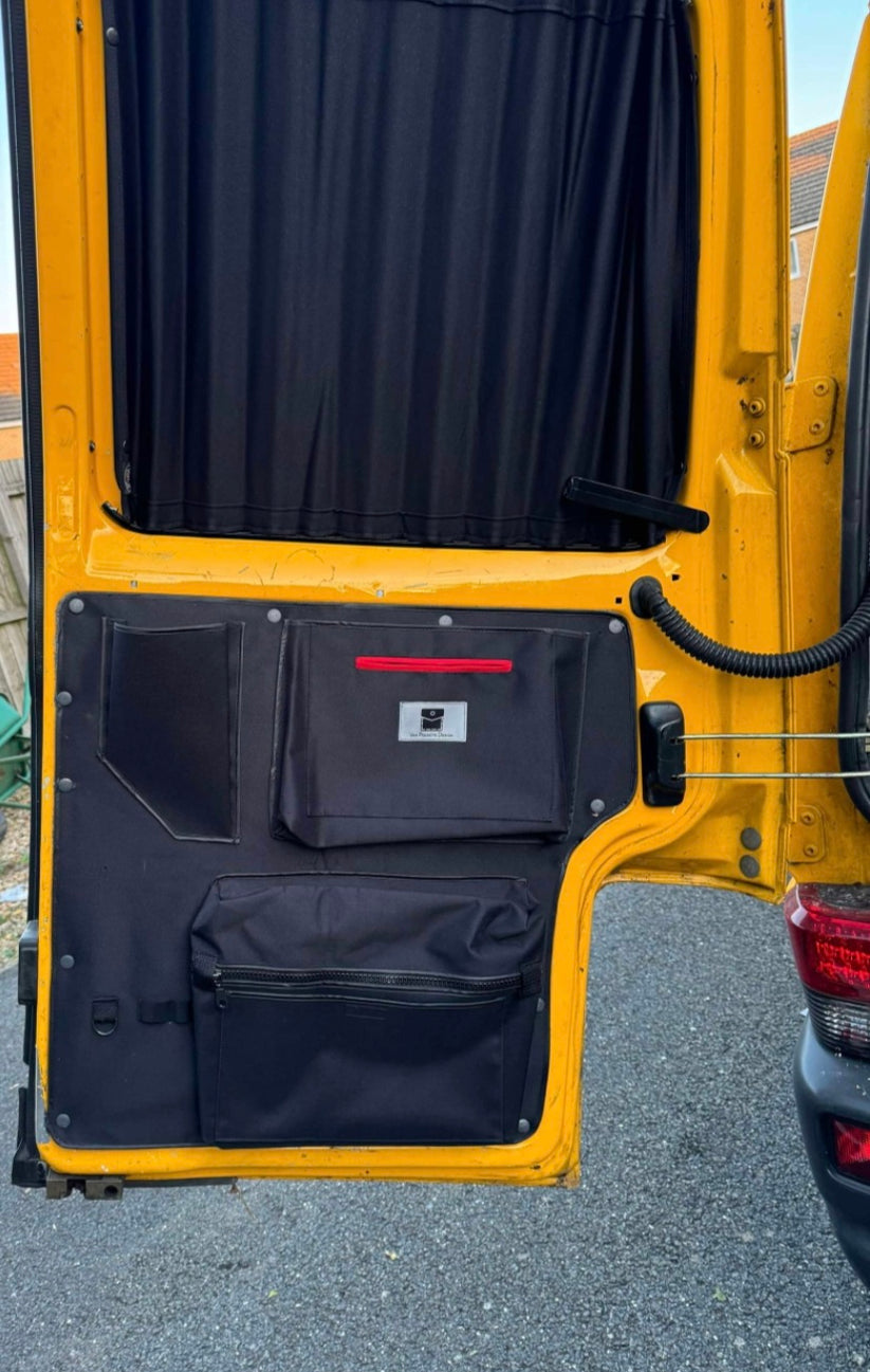 VW T4 Barn door storage organiser left side – Van Pockets Design